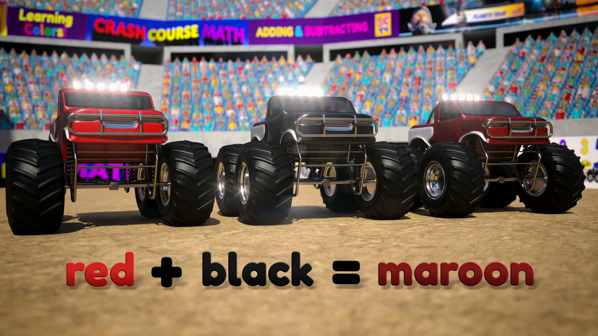 Learn Color Mixing with Monster Trucks - Part 2 | Kartoon Channel